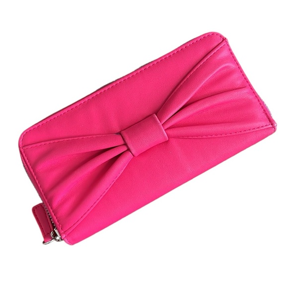 Betsey Johnson | Bags | Betsey Johnson Pink Bow Wallet | Poshmark